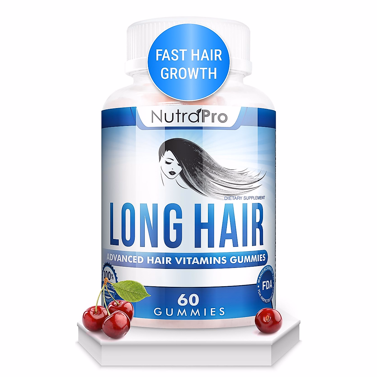 NutraPro Long Hair Gummies – Anti-Hair Loss Supplement for Faster Hair Growth of Weak, Thinning Hair – Grow Long Thick Hair & Increase Hair Volume with Biotin And 10 Hair Vitamins.For Men And Women.