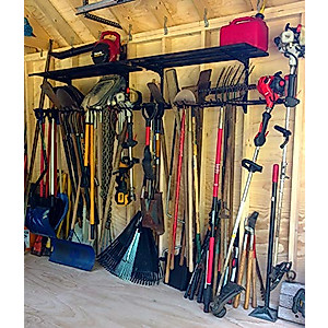 StoreYourBoard Tool Pro Essential Garage Rack, Equipment Organizer, Wall Mount Hanger With Overhead Shelf