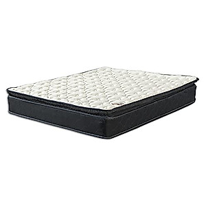 Continental Sleep 9-Inch Foam Encased Pillowtop Pocketed Coil Innerspring Fully Assembled Mattress, Good for The Back, King, White