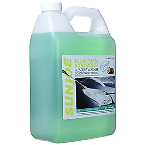 Sun Joe SPX-FCS1G-COC Premium Snow Foam Coconut Scent Car Wash Soap & Cleaner, 1 Gallon