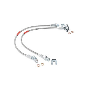 Rough Country Front Stainless Brake Lines for 71-87 GMC C15/K15 | 4-6" - 89340S