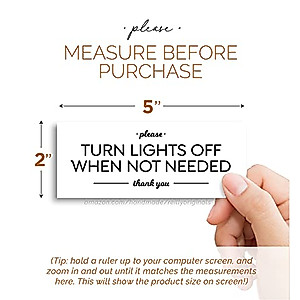 Reilly Originals 2x5 Inch Turn Lights Off Sign ~ Ready to Stick ~ Premium, Durable
