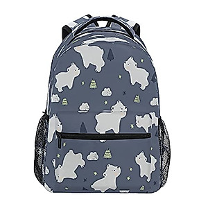 Toddler Backpack for Boys Girls Kids School Bag Cute Bookbag Polar Bear Backpack