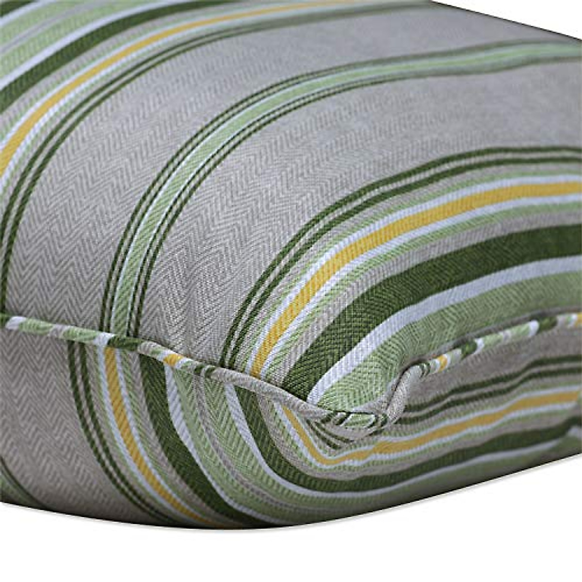 Pillow Perfect Outdoor | Indoor Terrace Sunrise Rectangular Throw Pillow (Set of 2), 11.5 X 18.5 X 5, Green