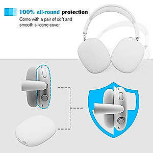 ProCase Hard Case for New AirPods Max, Travel Carrying Headphone Case with Silicone Earpad Cover & Mesh Pocket, AirPods Max Protective Portable Storage Bag -Grey