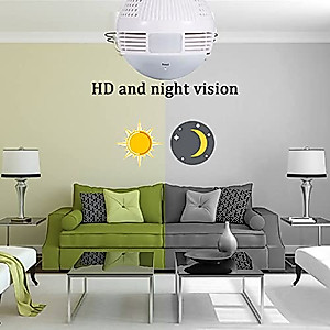 Light Bulb Camera, 360 Panoramic Camera, Full HD 1080P Home Camera, 2.4GHz WiFi Camera with 32G SD Card, Dome Surveillance Cameras, Home Baby、Pet Monitor