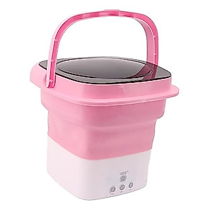 Portable Washing Machine, Foldable Mini Bucket Washing Machine with Drain Pipe Adapter for Baby Clothes Underwear, Small Washer Gift Choice for Apartment Dorm Camping RV Travel
