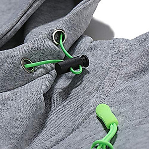 Mens Zipper Hooded Sweatshirts, Thenlian Mens' Autum Winter Long Sleeve Zipper Patchwork Hooded Sweatshirt Cardigan Tops (Gray, 3XL)
