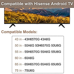 TV Base Stand for Hisense TV Stand, TV Stand Legs for Hisense 32" 43" 50" 55" 60" 65" 75" Roku&Android Smart TV, for 55H6570G 43H6570G 50H6570G 65H6570G 55A6G 50A6G 55U6G, with Screws