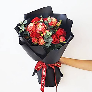 Matte Flower Wrapping Paper Multi Colors Waterproof Flower Wrap Roll Thick Gift Floral Bouquet Packaging Paper Florist Supplies for Birthday Mother’ s Day Christmas Wedding Valentine's Day 20 Sheets