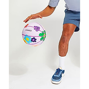 Chance Premium Design Printed Rubber Outdoor & Indoor Basketball, Size 5 Kids & Youth 27.5 inch, Bloom Light Purple