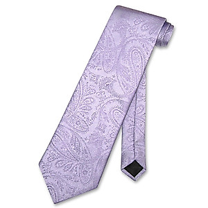 Vesuvio Napoli NeckTie LAVENDER Purple Color Paisley Design Men's Neck Tie