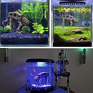 Ulifery Robot Dog Cool Walking Land Tank Aquarium Ornament Alien Fish Tank Decorations for Betta Large
