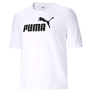PUMA mens Essentials Logo Tee Shirt, Puma White, 4XLarge Tall US