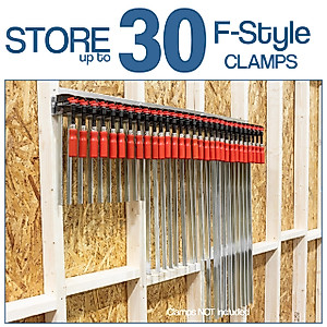Fulton Woodworking Tools F-Clamp Modular Clamp Rack •Easy and Quick to Align •Pre-Drilled 16 inch on Center •3 Pack
