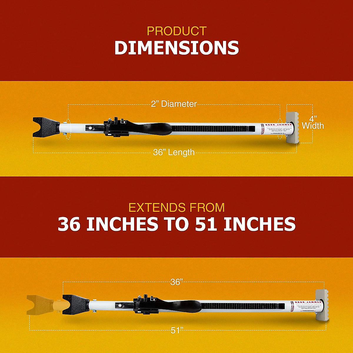 Buddybar Door Jammer Home Security Door Bar