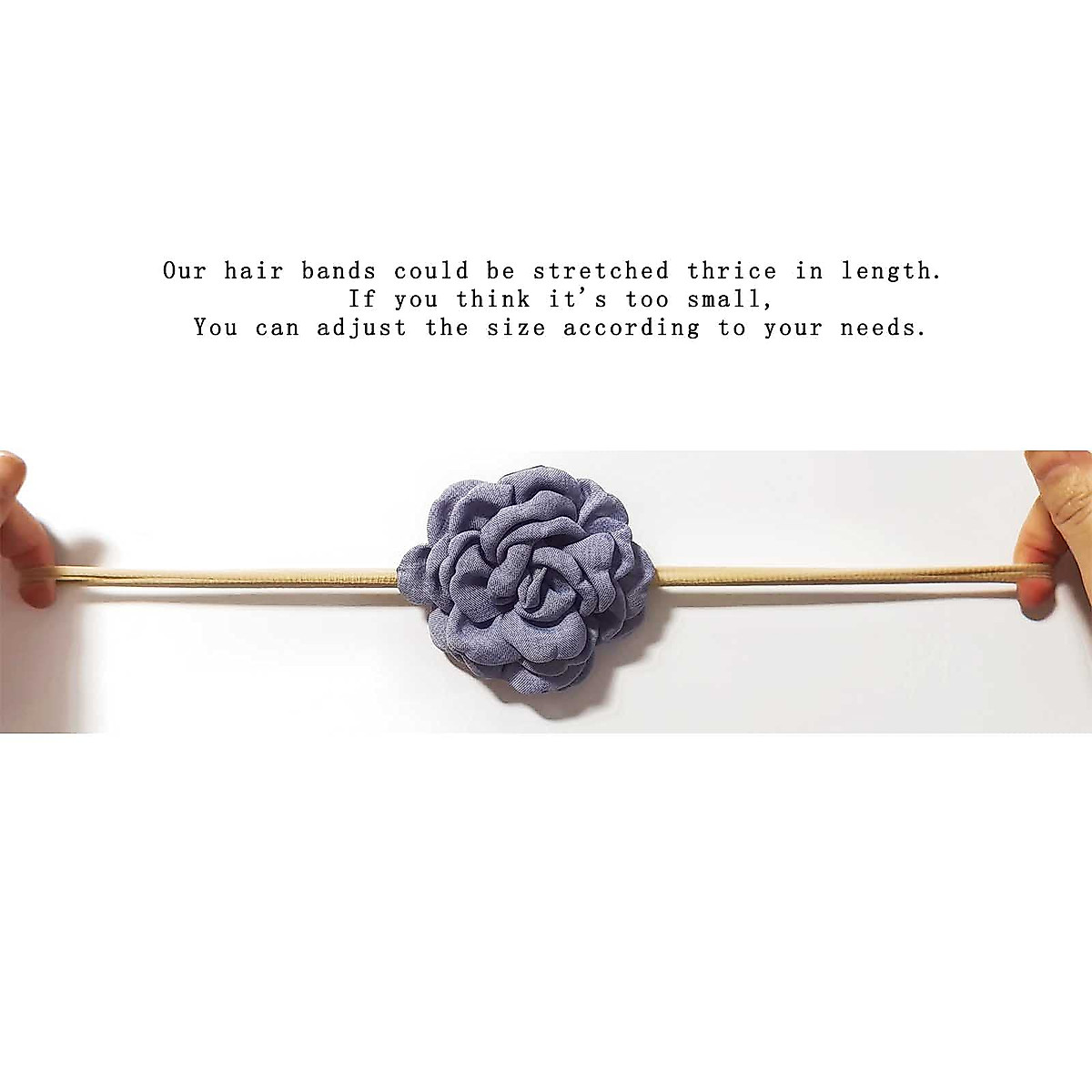 ZYSC Baby Girl Headbands and Bows for Newborn Infant Toddler Nylon Hairbands Hair Accessories