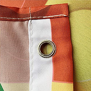 Faitove 4PCS Kids Funny Blocks Shower Curtain Sets with Non-Slip Rugs, Toilet Lid Cover and Bath Mat, Colorful Shower Curtain Cloth Waterproof Polyester Fabric Bright Bathroom wtih Hooks, 72 x 72