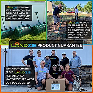 Landzie and Ryan Knorr Lawn Care 36 Inch Wide 72 Inch Handle Powder Coated Yard, Lawn, and Garden Leveler Rake with Powder Coated Finish
