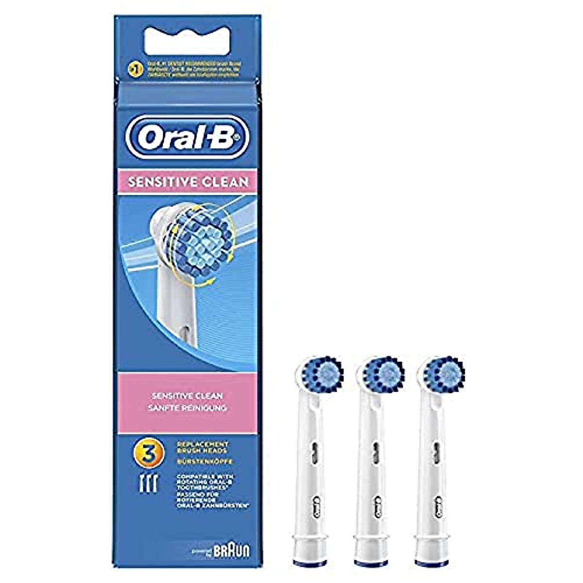 Oral-B Sensitive Clean & Sensi Ultra Thin Toothbrush Replacement Brush Heads Refill, 3 Count