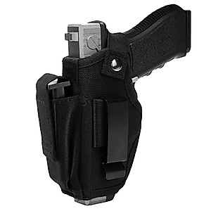 2 Pack Universal Concealed Carry Gun Holster for Women and Men, Inside or Outside The Waistband with Magazine IWB Holsters Right and Left Hand Draw Fits Subcompact Compact Full Size Pistols