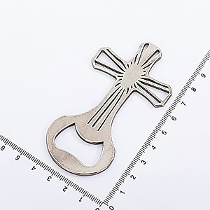 ARFUKA Bottle Opener Cross Shape Opener Beer Bottle Opener Soda Beverage Bottle Opener Bar Kitchen Tool Gift for Wedding Christmas Birthday Silver
