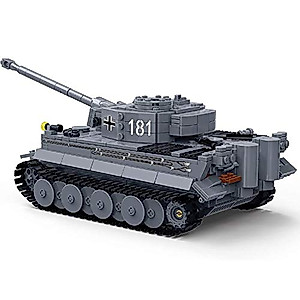 General Jim's Military Brick Building Set - WW2 German Army King Tiger Tank Building Blocks Model Set for Military, World War 2, Military and Brick Building Enthusiasts Including Teens and Adults