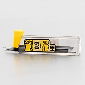 Pentel Super Hi-Polymer Mechanical Pencil Lead Refill - 0.5mm, 0.7mm, 0.9mm - 90 Led refills (30 of Each Size)
