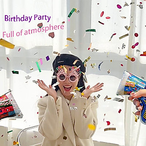 CIXVOEMK Confetti Cannon,Confetti Poppers,Wedding Confetti,Birthday Confetti,Party Poppers,Biodegradable Confetti,Mini Confetti Poppers,Handheld Confetti 10PCS