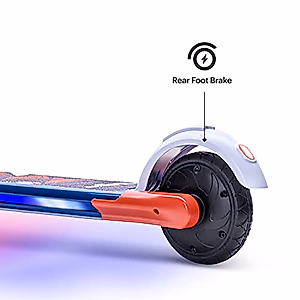 Jetson Marvel Spider-Man Kids' Electric Scooter, 7 Miles Per Hour, 4 Miles Max Range, 60-Watt Motor, Light-Up Deck, Height-Adjustable Handlebar, Ages 8+, JSPMN-ELE