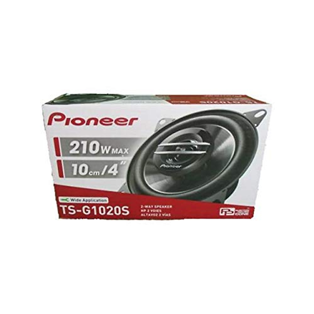 PIONEER TS-G1020S 420 Watts Max Power 4" 2-Way G-Series Coaxial Full Range Car Audio Stereo Speakers with ALPHASONIK Earbuds