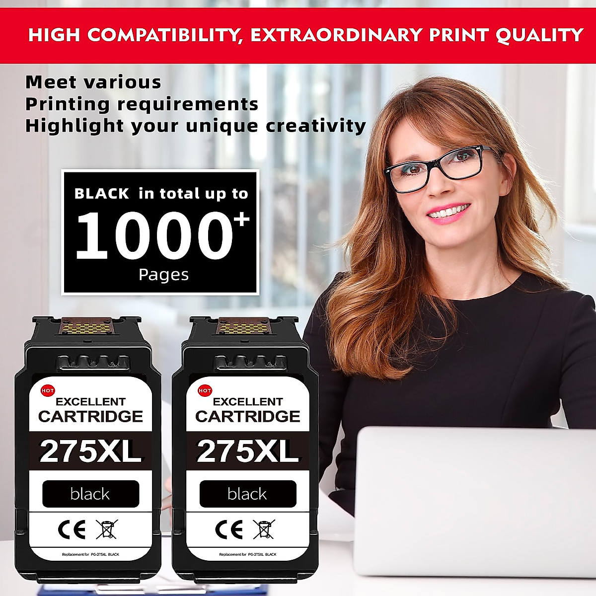 V-Surink High-Yield 245XL 246XL Ink Cartridge Replacement for Canon PG-245XL CL-246XL Compatible with Pixma MX490 MX492 MG2522 TS3122 TS3322 TS3320 TR4500 TR4520 TR4522 MG2500 Printer (1Black 1Color)