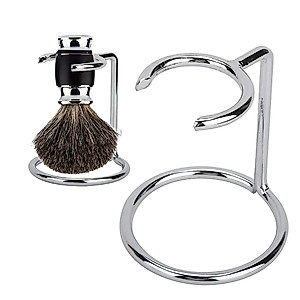 razor and brush stand Shaving Set with Brush Gift ,Razor And Brush StandMen Stainless Steel Shaving Brush Stand Razor Holder For Salon Home Travel Use