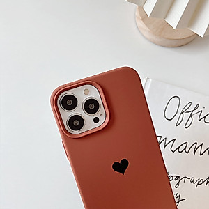 Jmltech Compatible with iPhone 13 Pro Max Case Silicone Liquid Women Men Slim Protective Full Body Protection Soft Cute Phone Case with Anti-Scratch Soft Microfiber for iPhone 13 Pro Max Dark Brown