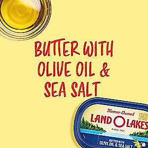 Land O Lakes Butter with Olive Oil & Sea Salt, Spreadable, 13 oz tub