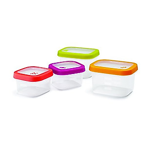 Rubbermaid Balance Pre Portioned Meal Kit Food Storage Containers, White/Citron, 11 Piece Set including Lids | Bento Box Style | Microwave and Dishwasher Safe