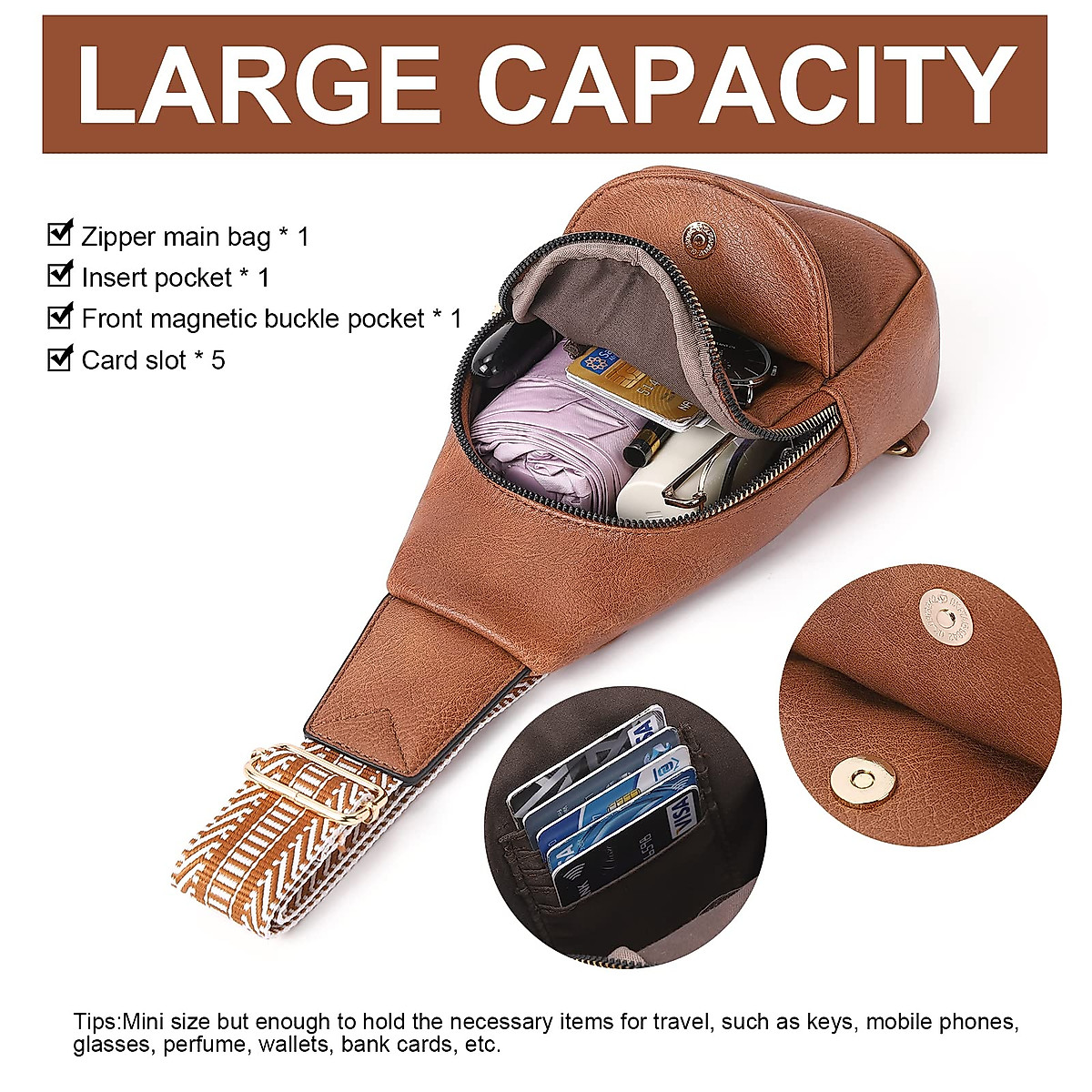 CLUCI Backpack Purse for Women Fashion Small Sling Bag for Women Crossbody