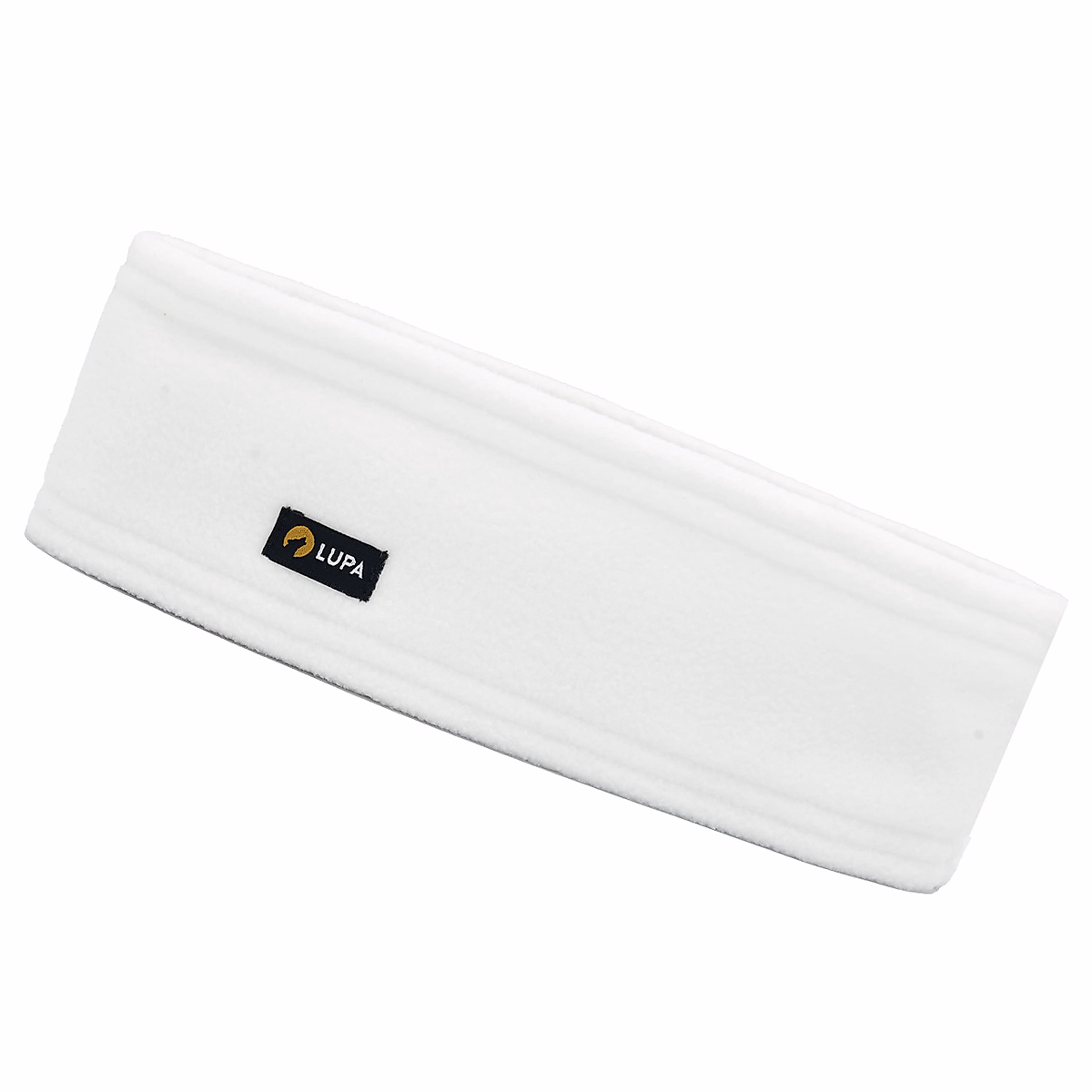 Lupa Kids Handmade Unisex Micro Fleece Headband - Triple-Layer Ear Warmers (White)