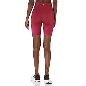 Spalding Women's Colorblock Shine Bike Short, Red Plum, X-Large