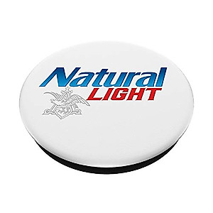 Natural Light White Logo PopSockets Stand for Smartphones & Tablets PopSockets PopGrip: Swappable Grip for Phones & Tablets