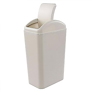 Ramddy Slim Trash Can, 14 Liter Modern Swing Garbage Bin