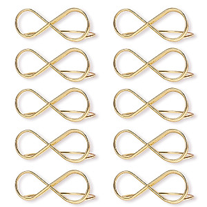 Giantree Table Number Holder Stands, 10 Pcs Place Card Holders Seating Labels Placecard Clips Knot-Shaped Display Holder Gold Photo Picture Cards Display Stand for Celebration Party Wedding 2.75 Inch