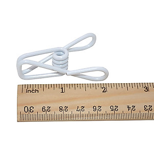 30 Pcs 2 Inch White Chip Clips, PVC Coating High Elasticity Strength Clothes Pins, Food Clips and Bag Clips