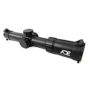 Ade Advanced Optics 1-6 x 24mm Tactical Rifle Scope Green/Red Illuminated Etched Glass Mil Dash Reticle