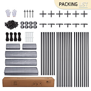 Gardesol Carport, 10'x 20' Heavy Duty Carport with Roll-up Ventilated Windows, Reinforced Portable Garage with Removable Sidewalls & Doors for Car, Truck, Boat, Car Canopy with All-Season Tarp, Gray