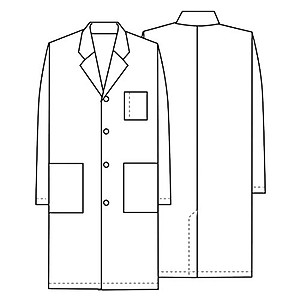 Cherokee Professionals Men & Women Scrubs Lab Coats 40" 1346, L, White