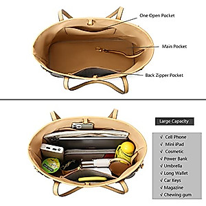 Tote Bags for Women Fashion Handbags Shoulder Bag Top Handle Satchel Purses Sets 2PCS