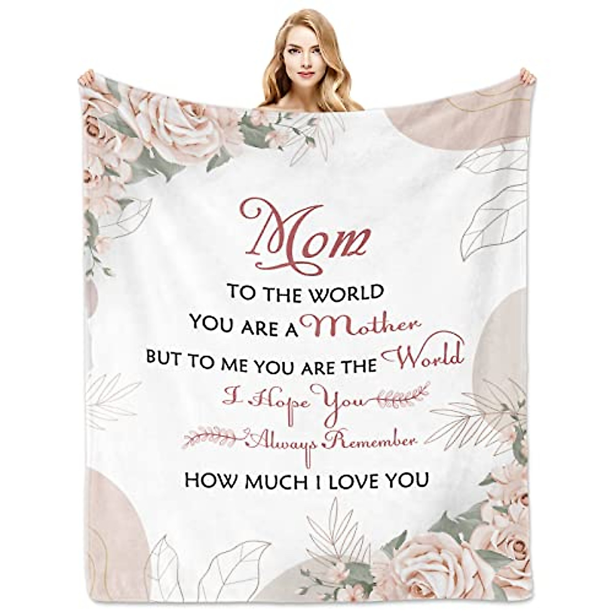 FIOUNG Gifts for Mom from Daughter, Mom Gifts Blanket 60"x50", Birthday Gifts for Mom, Mom Gift Ideas for Mother, Mom Gifts from Son for Mother's Day Christmas Anniversary, to My Mom Throw Blankets