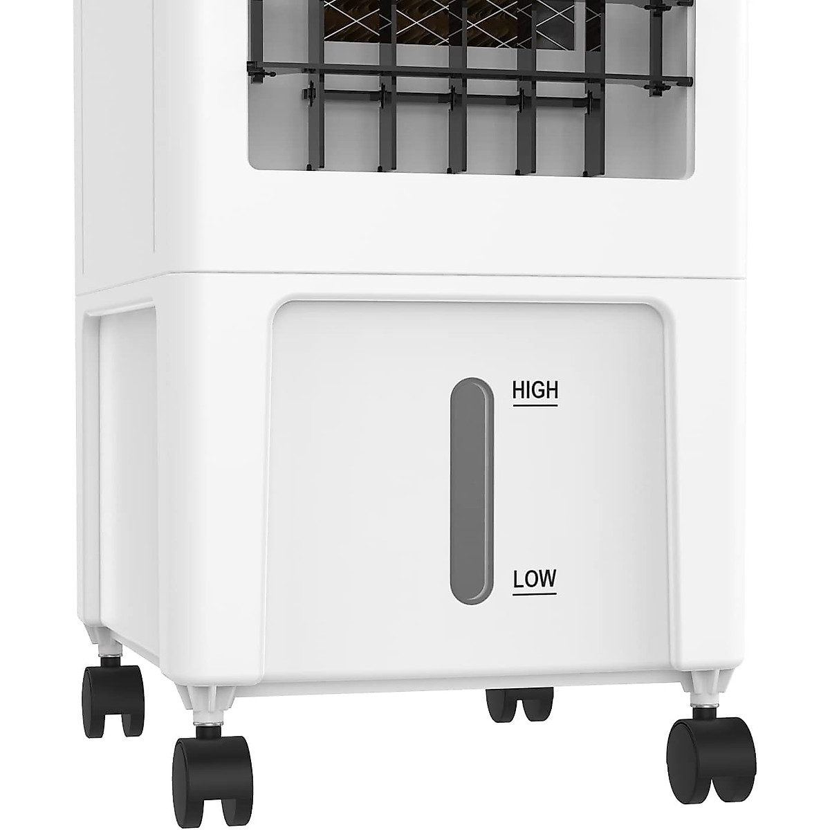 Cobuy Evaporative Air Cooler, 3-IN-1 Windowless Air Conditioner Portable, Swamp Cooler with 2 Gal Water Tank, Timer, 3 Speed, Remote, 4 Ice Packs, Cooling Fan for Room Home Office Indoor Use