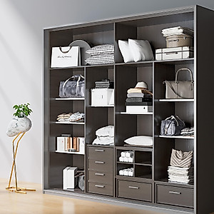 jkxoo Expandable Tension Shelf, Heavy-Duty Metal Cabinet Closet Shelves Organizer, Adjustable Shelves, Closet Shelving System Wall Mounted for Cabinet Wardrobe Cupboard Kitchen Bathroom